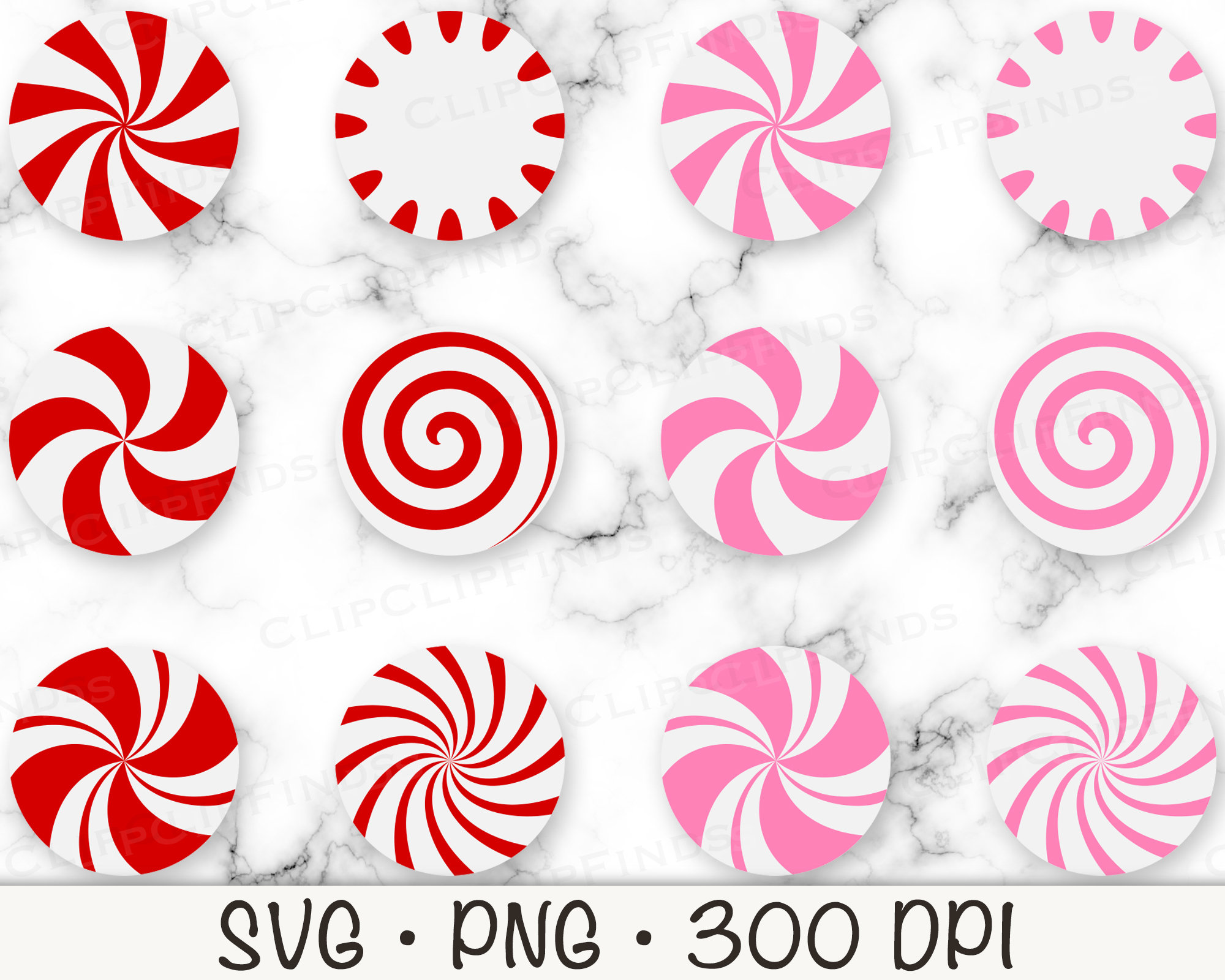 Peppermint Candy Pink Peppermint Red Peppermint Peppermint - Etsy