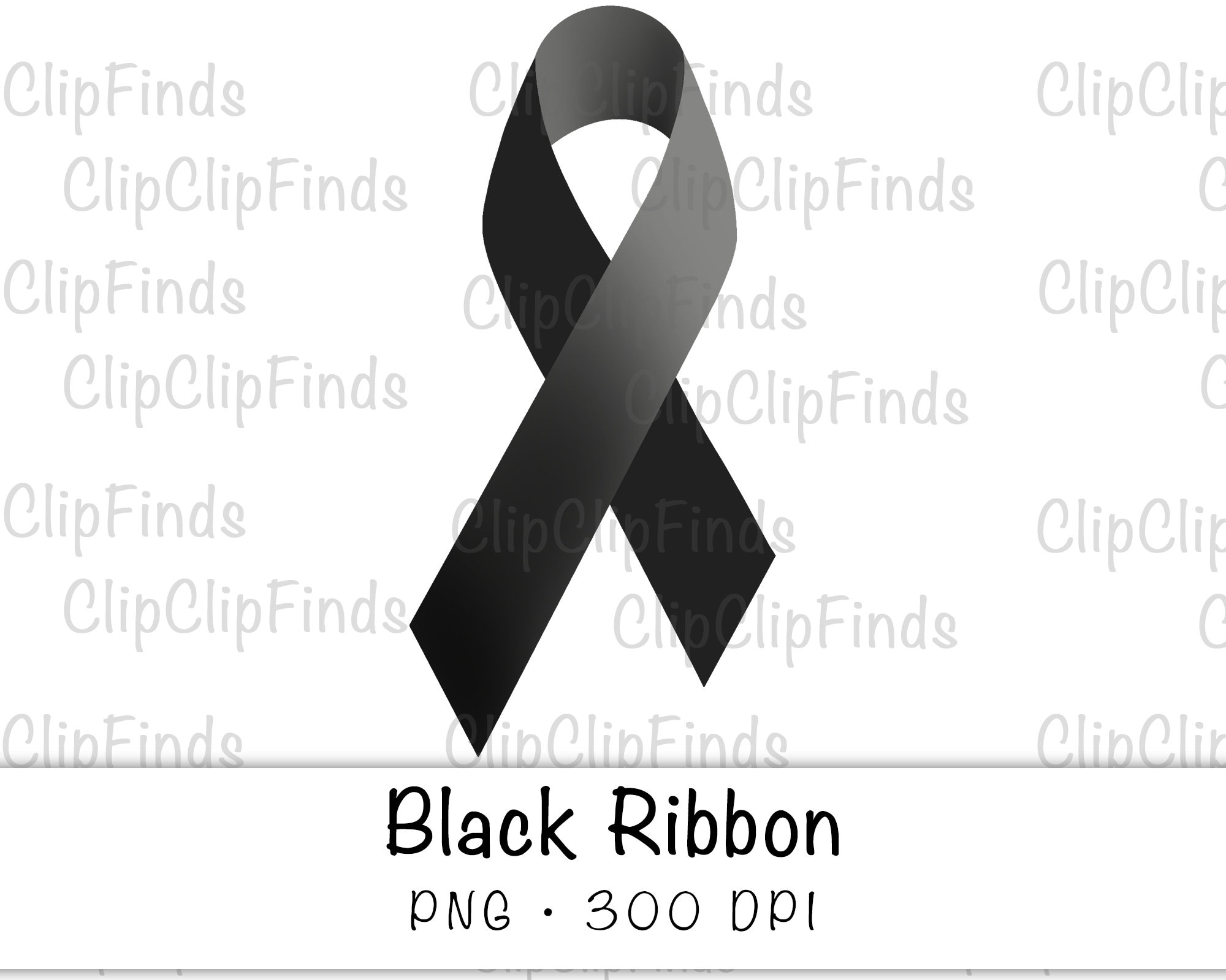 Black RIP Awareness Ribbon PNG Transparent Background Clip Art | Etsy