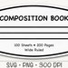 Composition Notebook Label, SVG, PNG, Instant Digital Download - Etsy