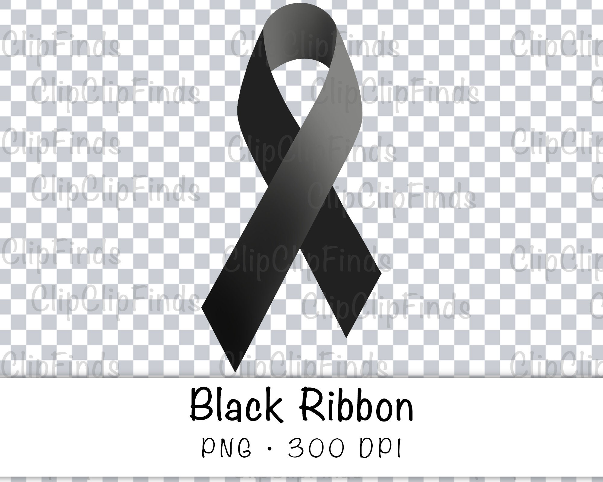 Black RIP Awareness Ribbon PNG Transparent Background Clip Art | Etsy