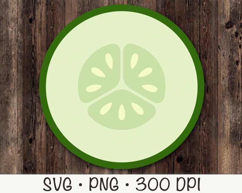 Cucumber Slice SVG Cucumber PNG Cucumber Clipart Instant - Etsy