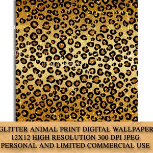 Animal Print Glitter Digital Wallpaper for Personal and - Etsy