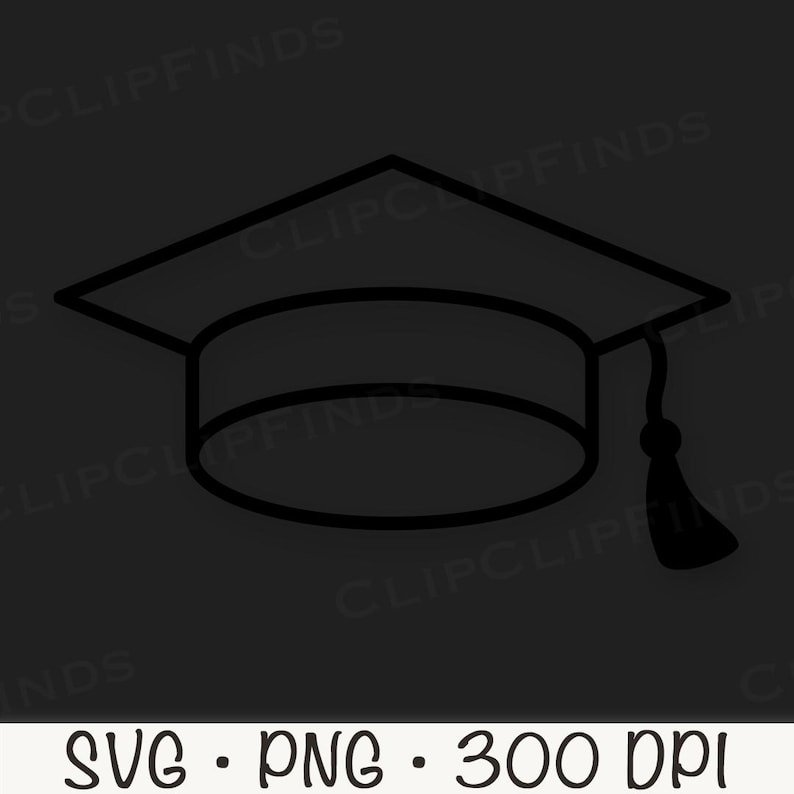Graduation Cap Outline SVG, Graduation Hat Outline PNG, 2026 Graduation ...