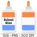 Glue Bottle SVG, School Glue Clipart, Glue PNG, School Supplies ...