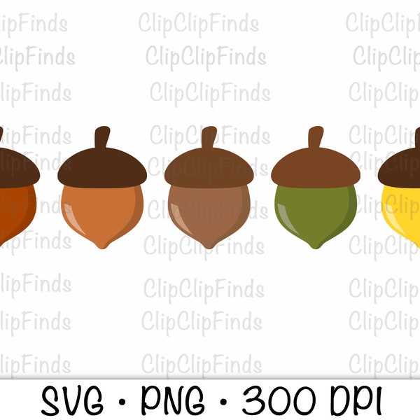 Acorn Clip Art - Etsy