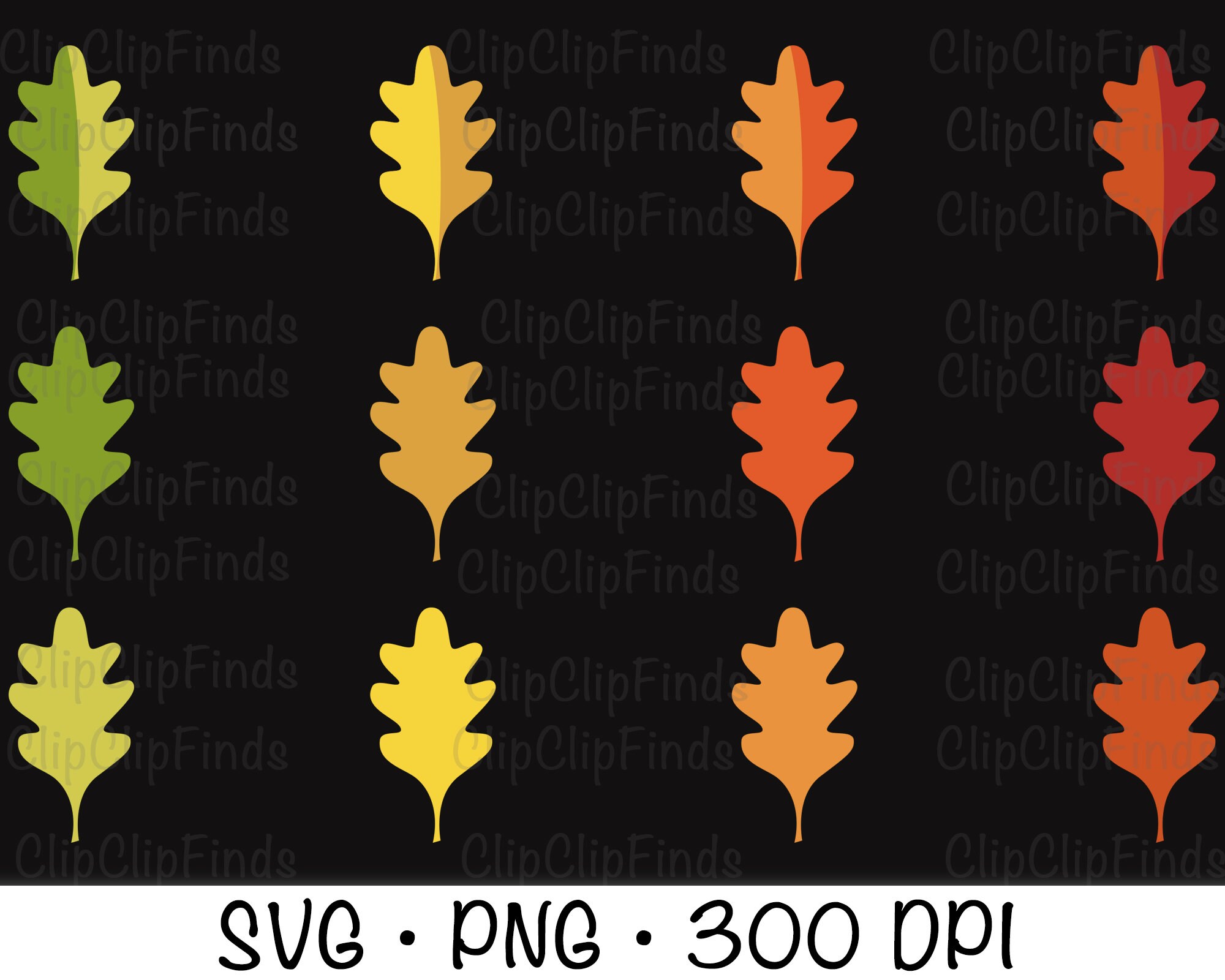 Fall Leaves, Autumn Leaves, Foliage, Thanksgiving, SVG, PNG, Clip Art ...