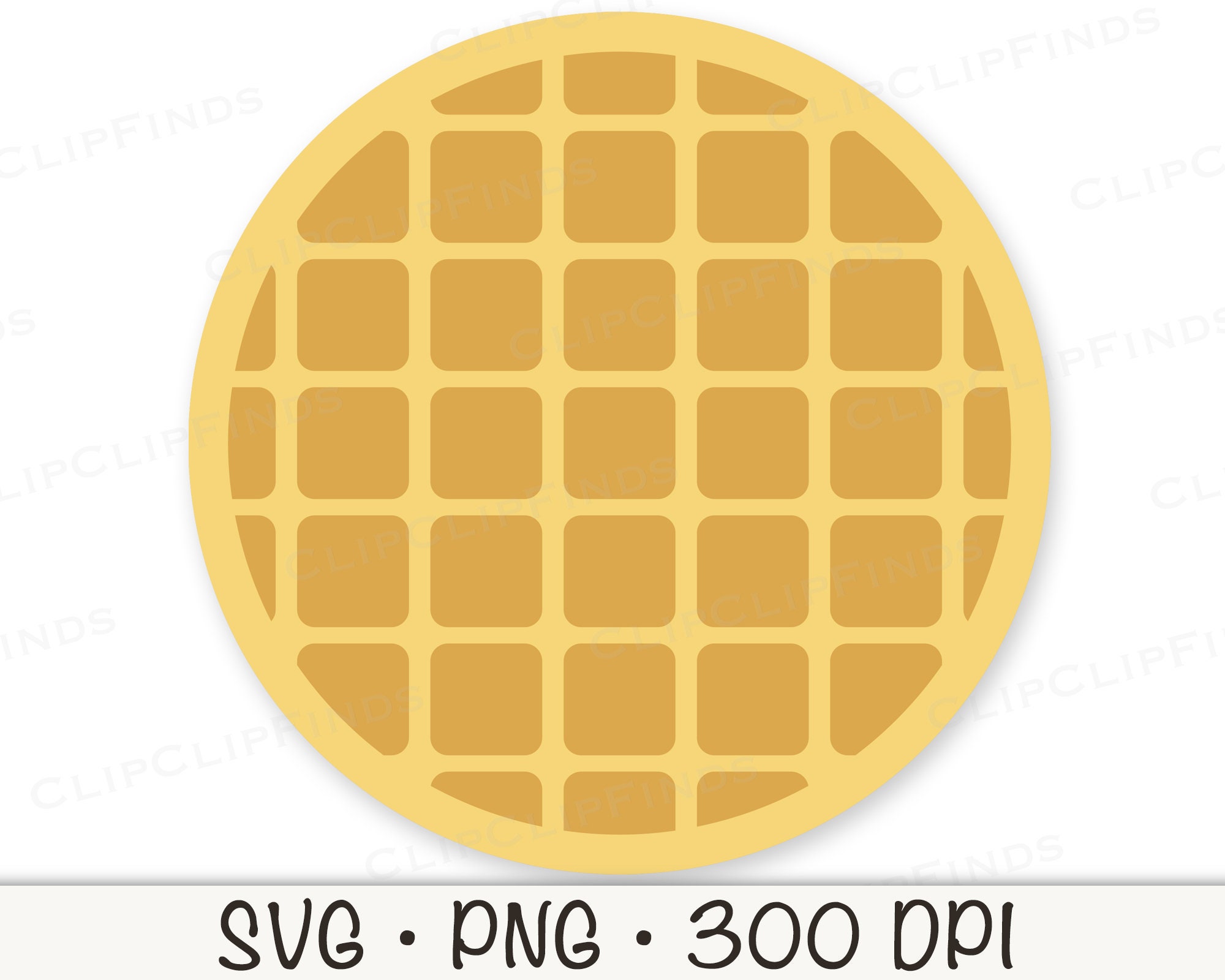 Round Cartoon Waffles