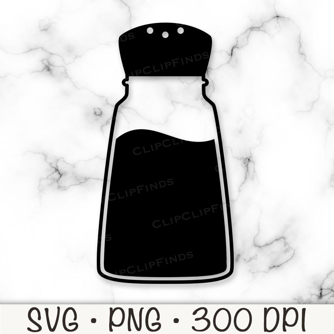 Salt Shaker SVG, Salt PNG, Salt SVG, Condiments, Silhouette Shape ...