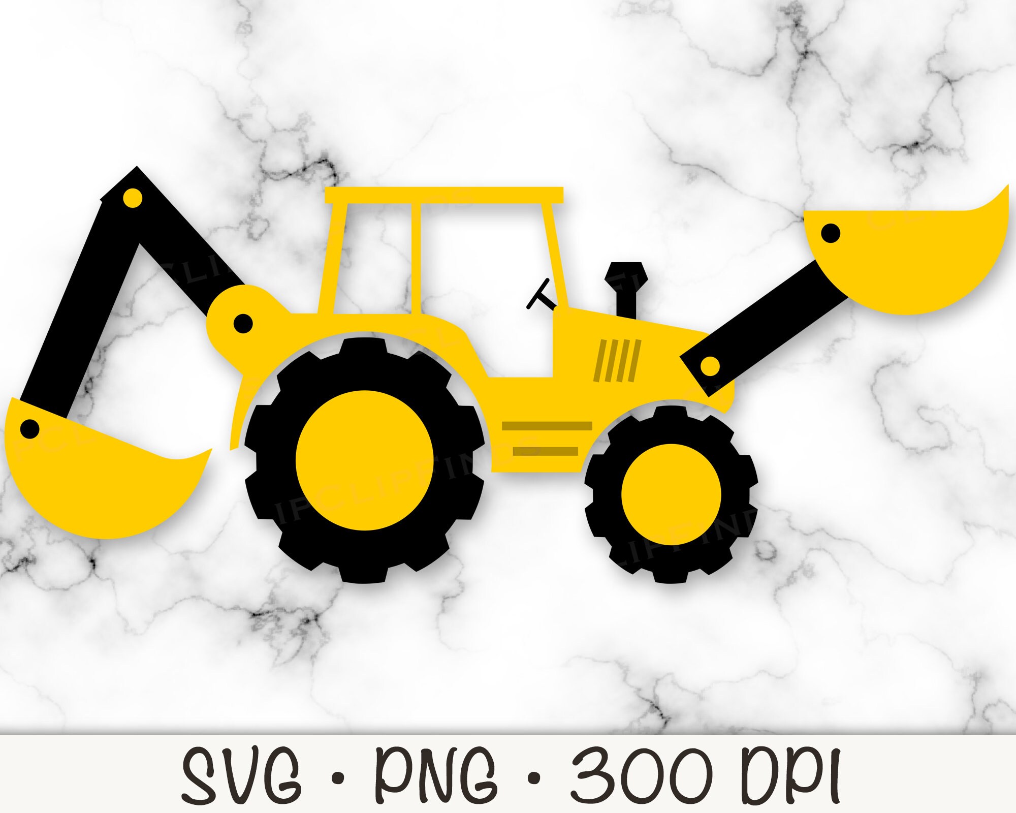 Excavator Truck SVG: Construction Vehicle PNG (digital Download) - Etsy