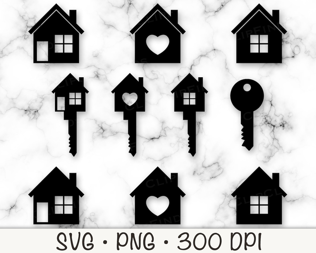 House SVG, House Icon, House Key, New Home, Real Estate, Housewarming ...
