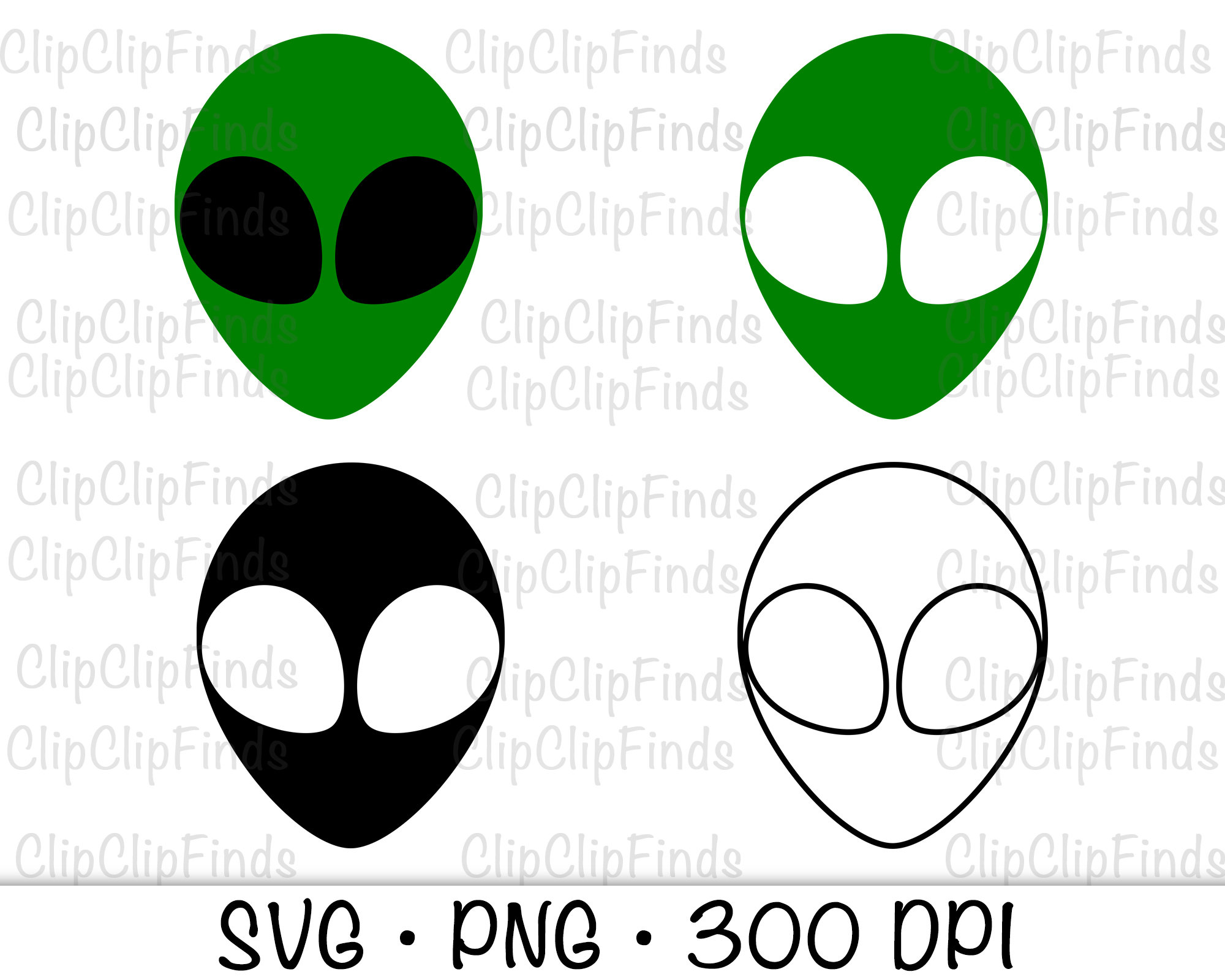 Alien Head Clip Art