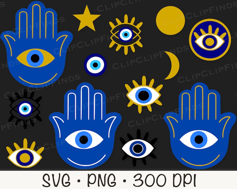 Evil Eye SVG Evil Eye Hand Evil Eye PNG Vector Cut File - Etsy