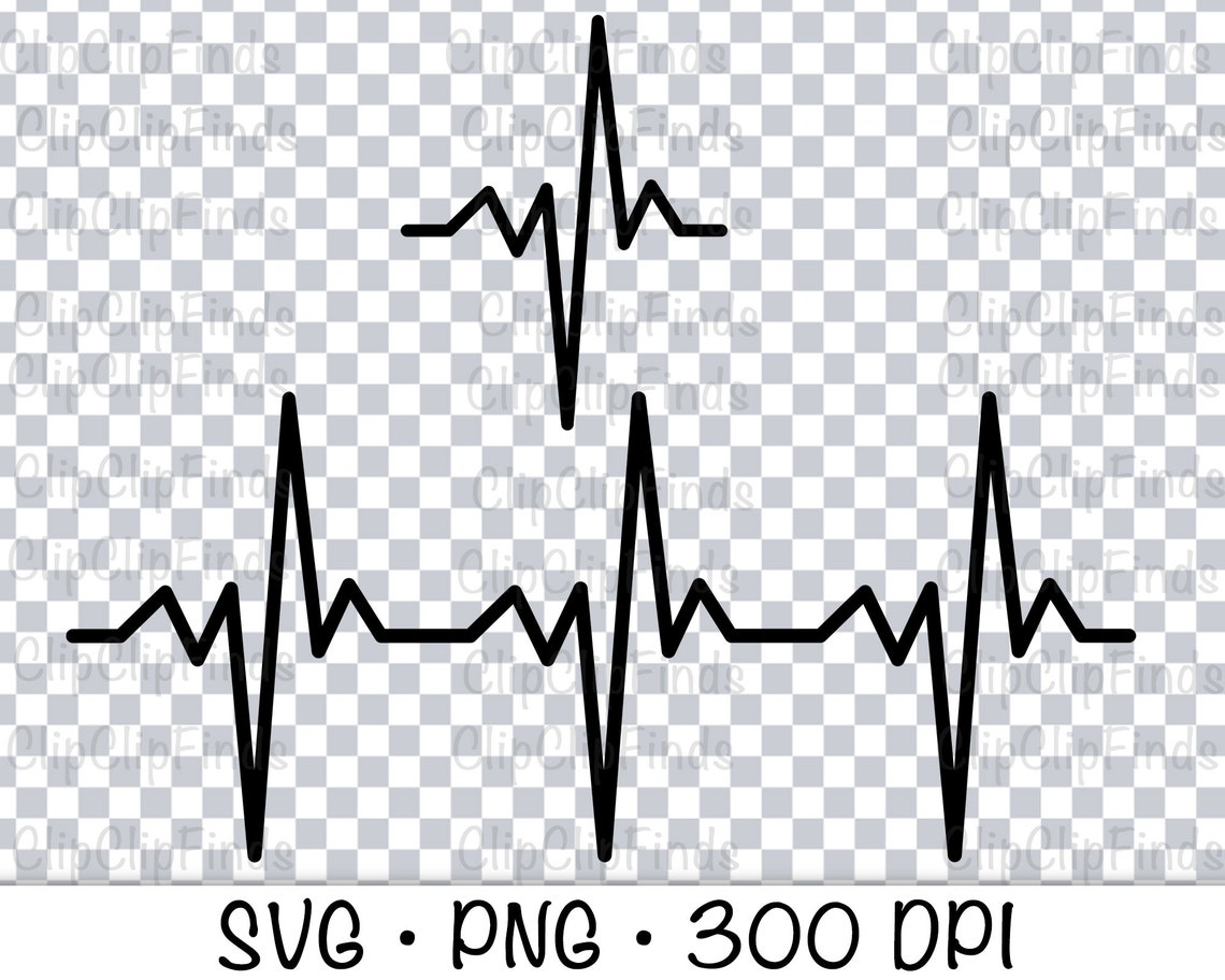 Heart Beat SVG Vector File and PNG Transparent Background Clip - Etsy