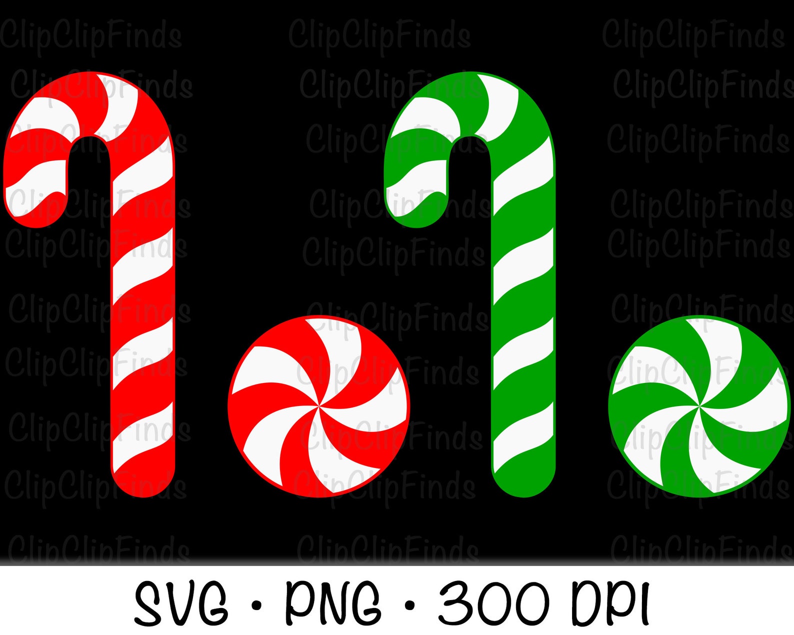 Candy Cane Peppermint Candy Christmas Candy Candy Cane SVG - Etsy