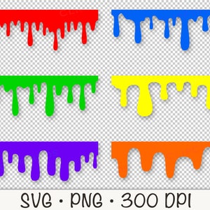 Paint Drip SVG, Paint Drip Clipart, Dripping Borders, Paint Drip PNG ...