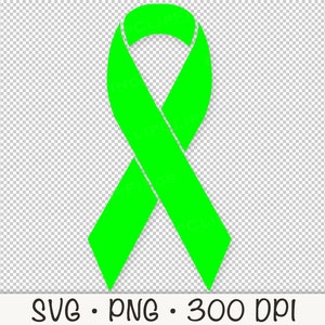 Green Celiac Awareness Ribbon SVG Vector Cut File, PNG Transparent ...