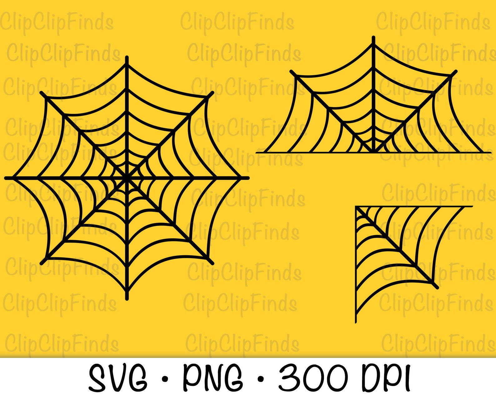 Spider Web Spider Web Corner Half Spider Web Halloween - Etsy