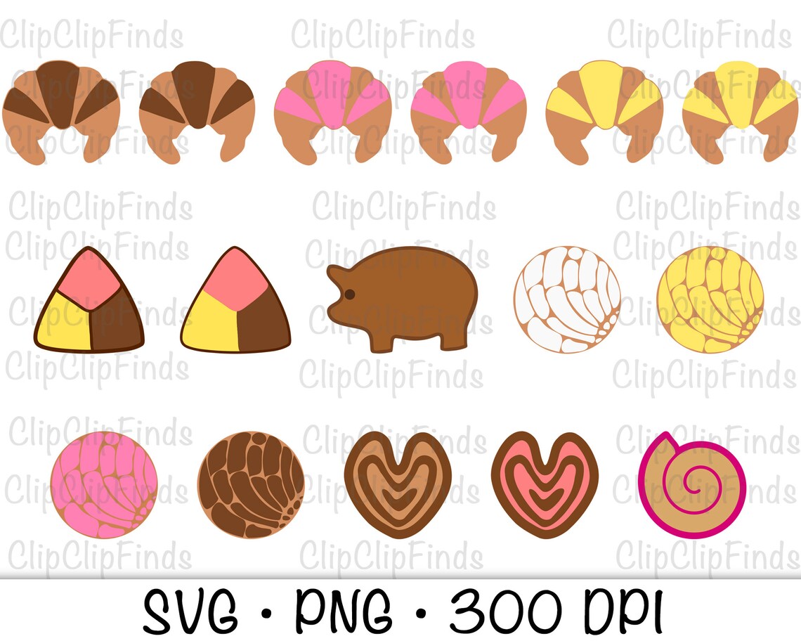 Mexican Sweet Bread Bundle Pan Dulce Concha Puerquitos - Etsy