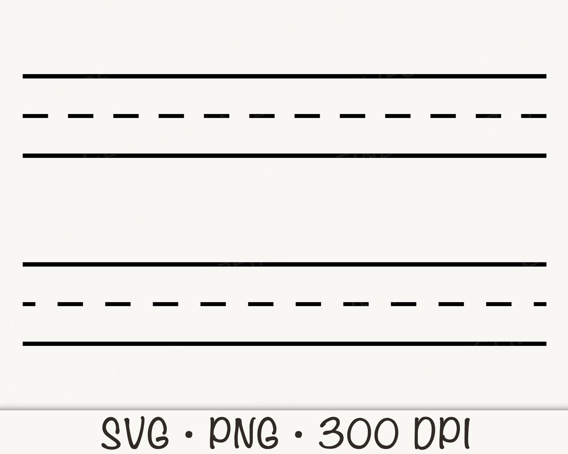 Dotted School Notebook Lines, SVG, PNG, Road Division Lines, Instant ...