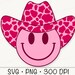 Cowboy Happy Face, Cow Print Cowboy Hat, Rodeo Happy Face, Pink Happy ...
