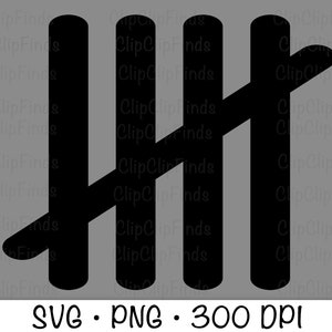 Tally Mark Counting System Tally Count SVG PNG Clip Art - Etsy