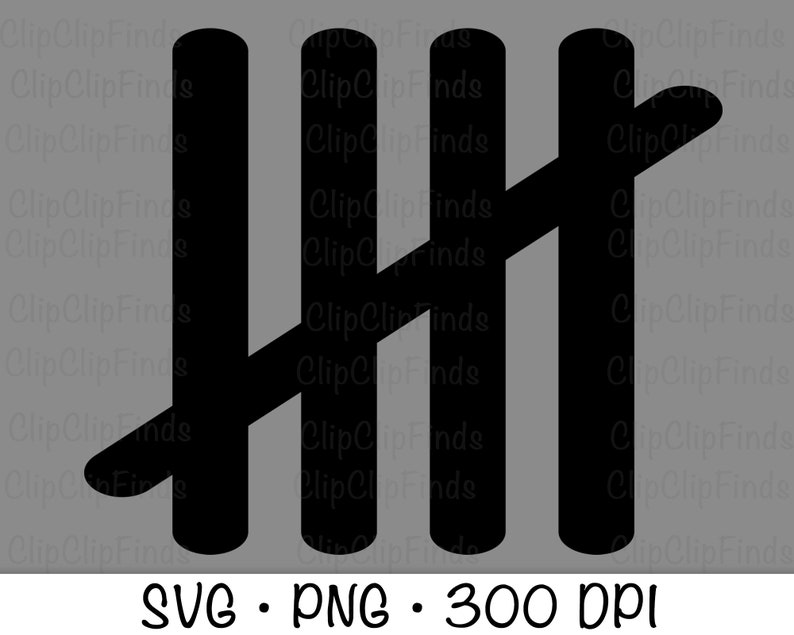 Tally Mark Counting System Tally Count SVG PNG Clip Art - Etsy