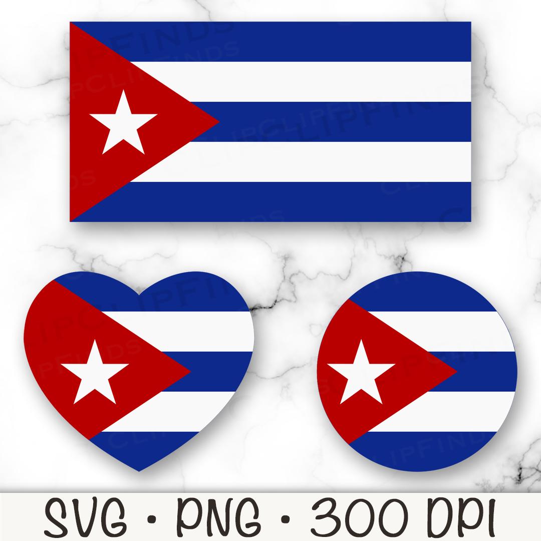 Cuba Clipart, Cuban Flag SVG, Cuban Heart Flag, Cuban Flag Circle ...