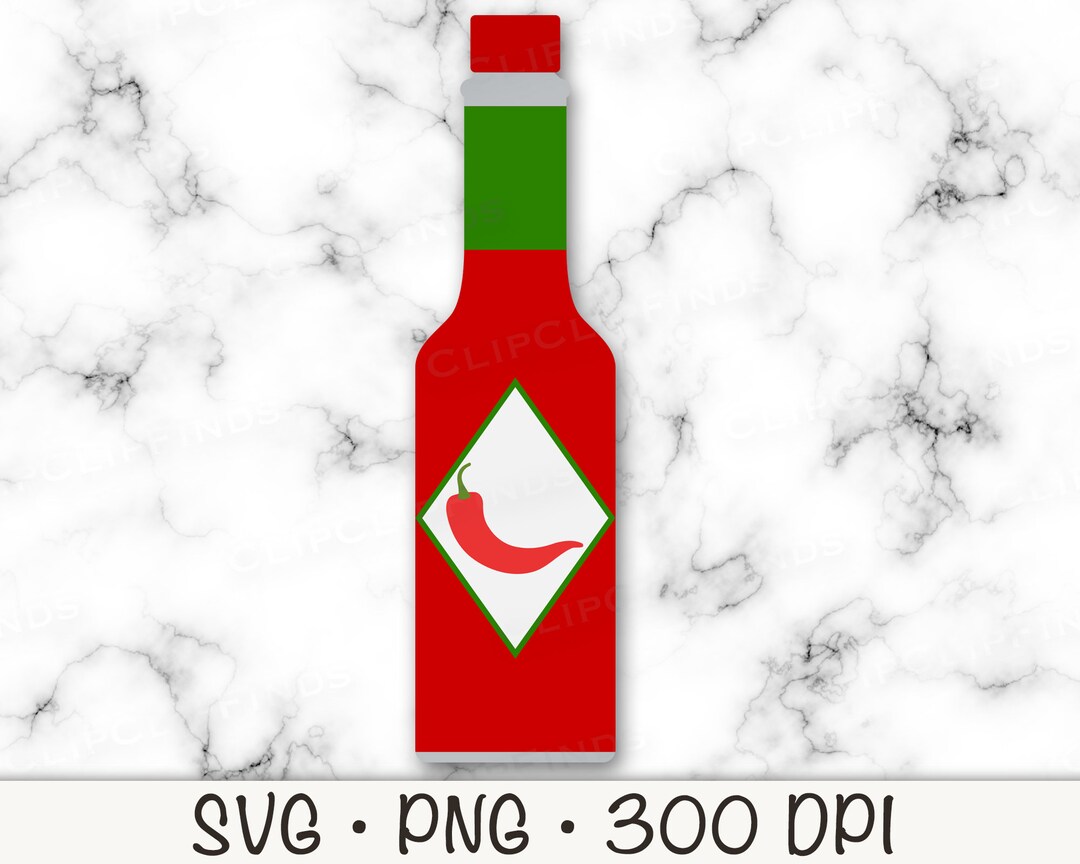 Hot Sauce SVG, Hot Sauce Clip Art, Hot Sauce PNG, Instant Digital ...