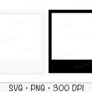 Retro Picture Frames, SVG PNG, Black and White Picture Frames, Instant ...