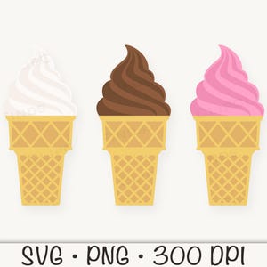 Soft Serve Ice Cream Clipart, Ice Cream Cone PNG, Ice Cream SVG ...