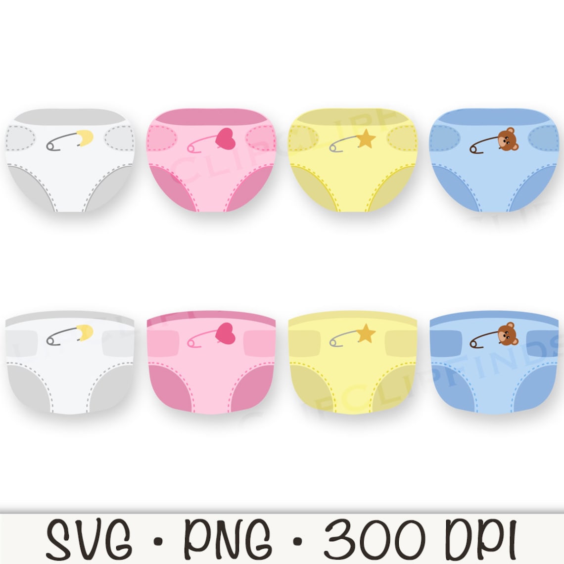 Diapers SVG, Diapers PNG Clipart, Blue Diaper, Pink Diaper, Yellow ...