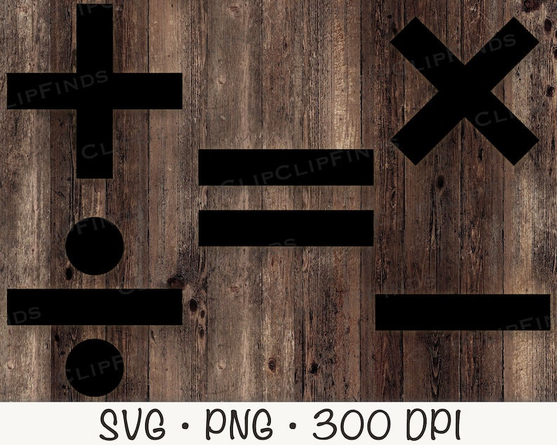 Math Symbols SVG, Multiplication, Addition, Subtraction, Equal, PNG ...