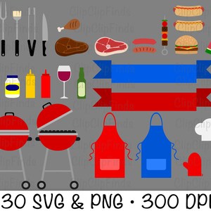 BBQ Clipart Summer Barbecue Summer Cookout Backyard SVG - Etsy