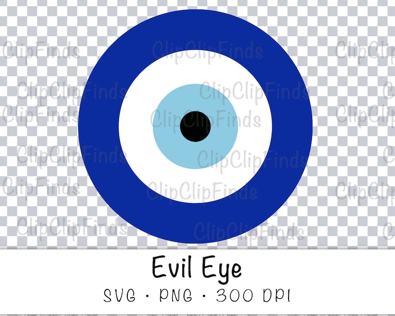 Evil Eye SVG Vector Cut File and PNG Transparent Background | Etsy
