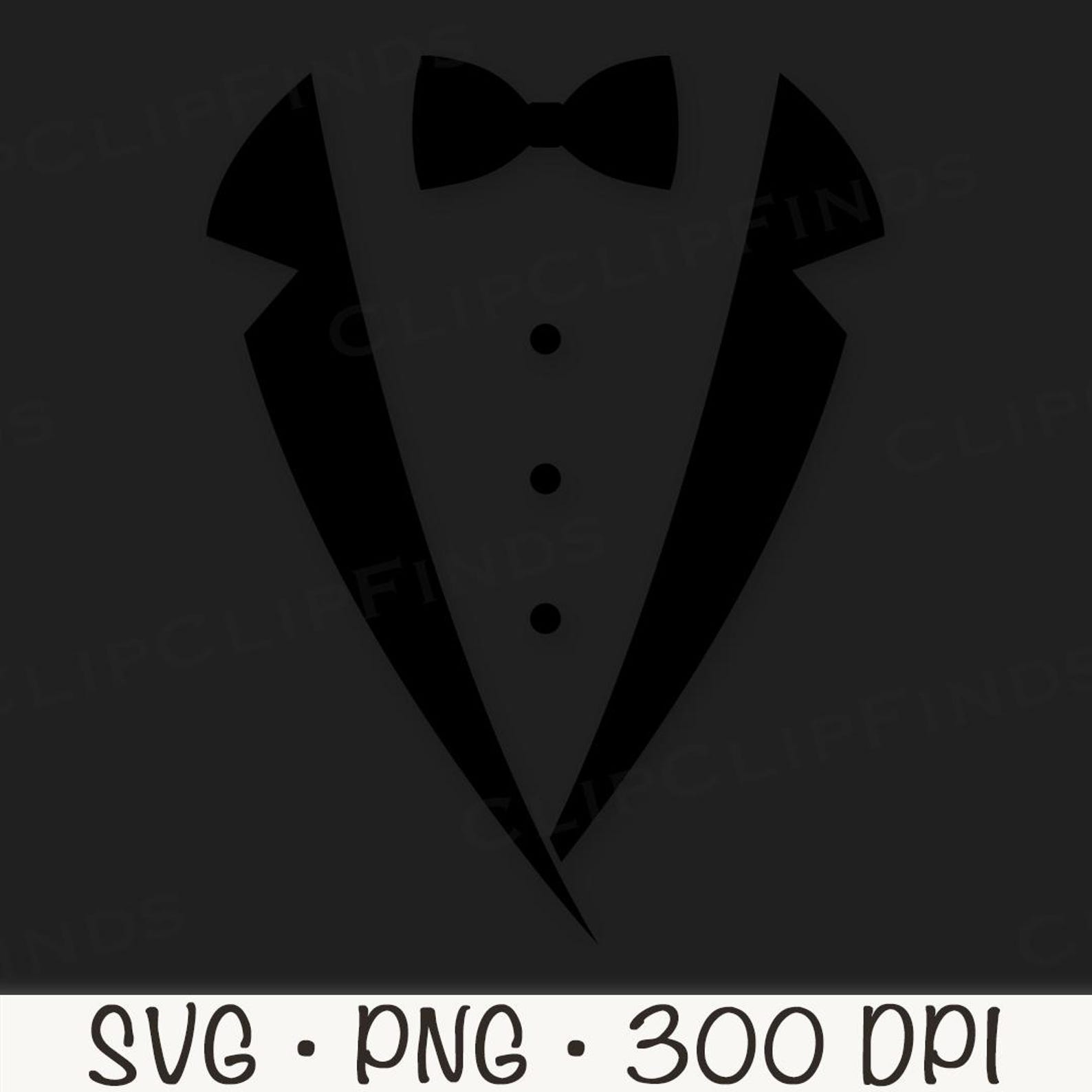 Tuxedo Bowtie SVG: Formal Wedding Clipart (digital Download) - Etsy