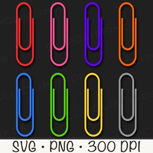 Büroklammer Clipart, Büroklammer SVG, Büroklammer PNG, bunte ...