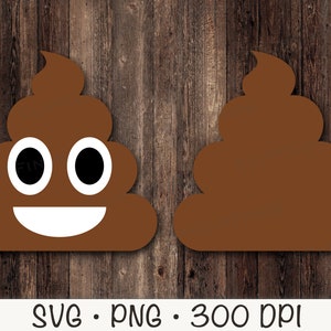 Poop Clip Art, Poop SVG, Poop PNG, Poop With Face, Cute Poop, Crap ...