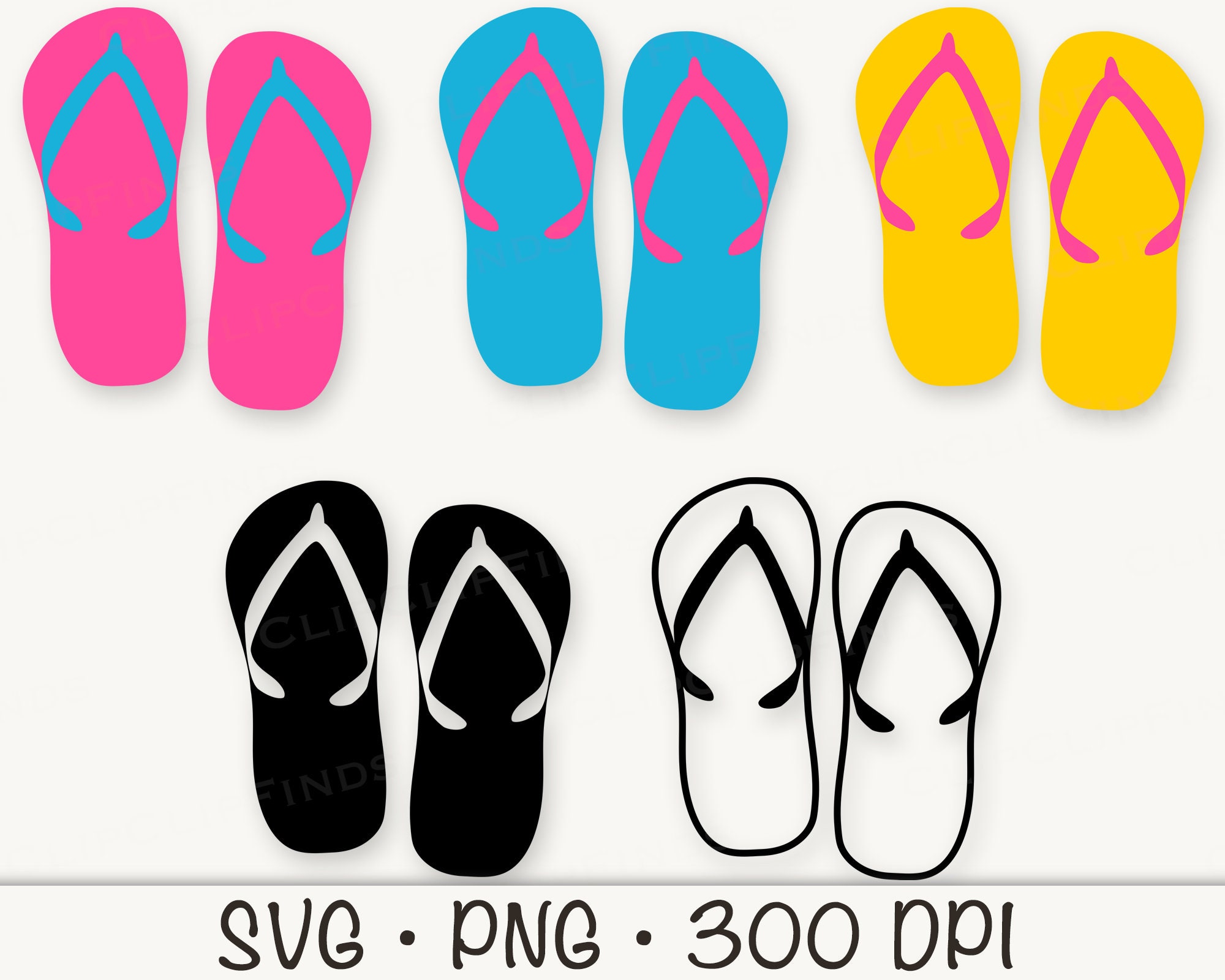 Flip Flop Silhouette Clip Art