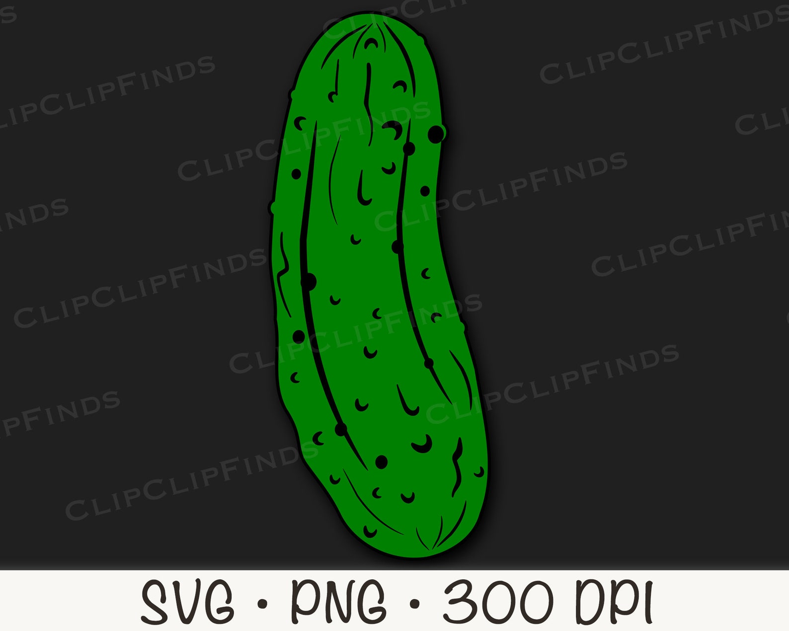Pickle SVG Vector Cut File and PNG Transparent Background Clip - Etsy