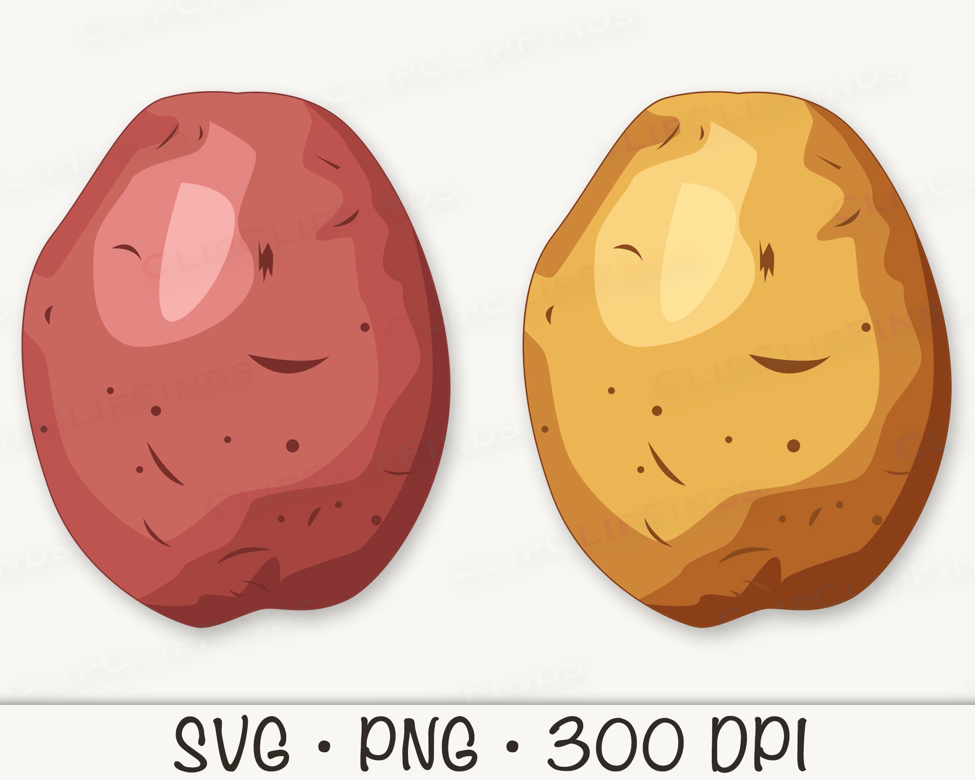Potato Clipart: Red Potato SVG, PNG (digital Download) - Etsy