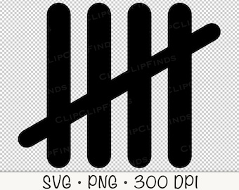 Tally Marks Font Tally Mark Count Icon Stick Black Line 54328363