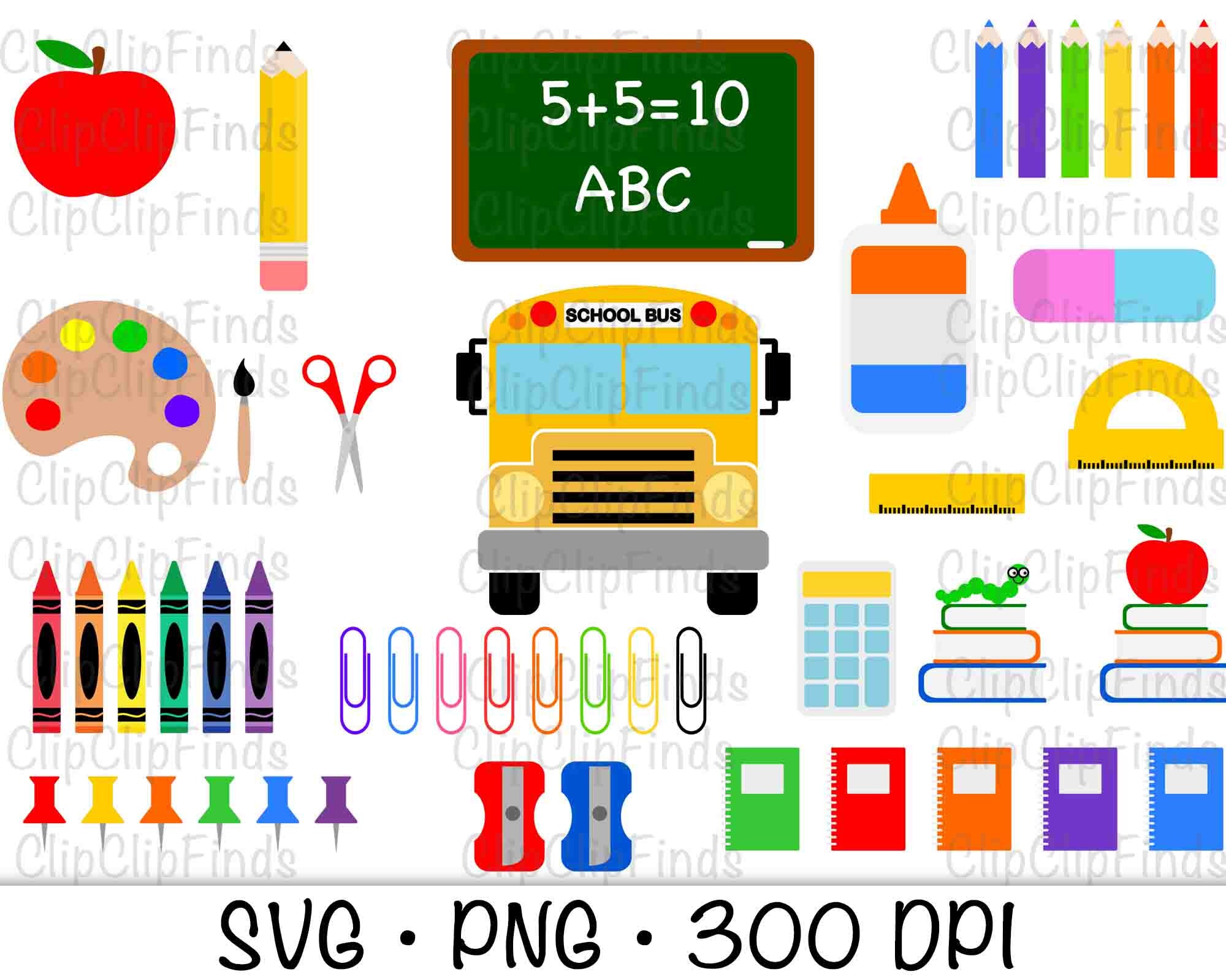 School SVG Bundle Back to School Clip Art Teacher Student - Etsy UK