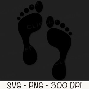 Foot Print SVG, Feet SVG, Feet Silhouette, Foot PNG, Foot Step ...