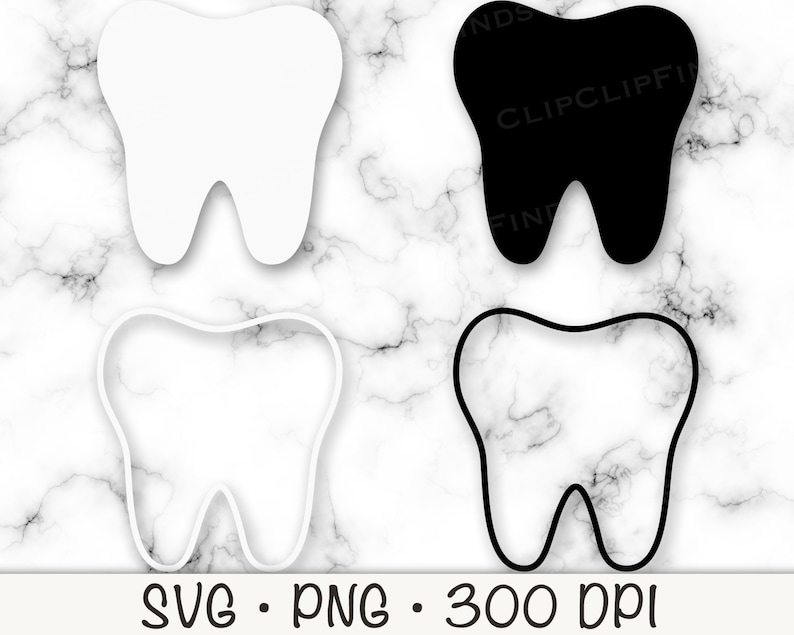 Tooth SVG Tooth Outline Tooth PNG Tooth Clipart Vector - Etsy
