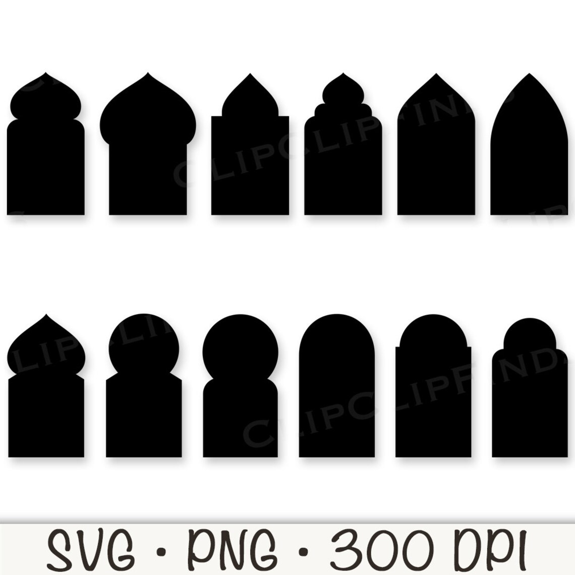 Mediterranean Arches SVG, Arabic Arches PNG, Moroccan Arches Clip Art ...