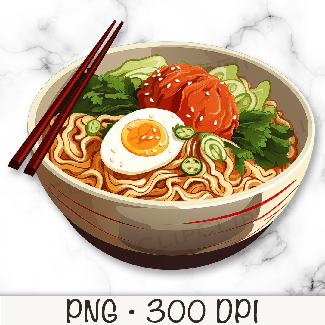 Ramen PNG Clip Art, Ramen Bowl Graphic, Digital Download - Etsy