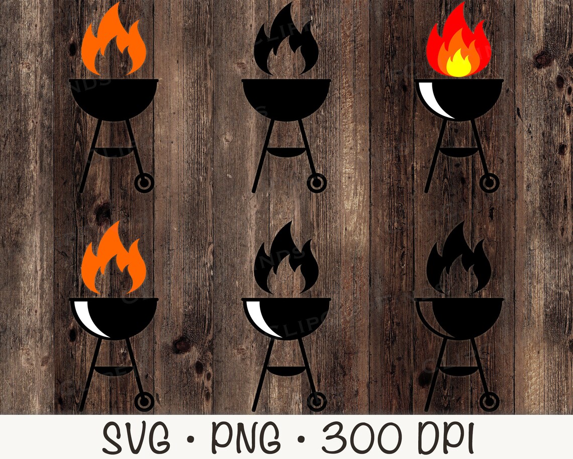 BBQ Grill Clipart: Summer Cookout SVG, PNG (digital Download) - Etsy