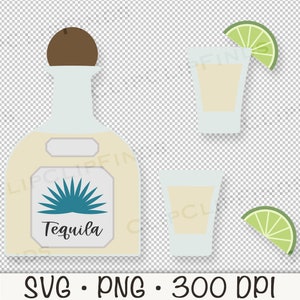 Tequila SVG, Tequila Bottle SVG, Shot Glass With Lime, Tequila Shot ...