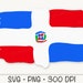 Dominican Republic Flag Drawing SVG Vector Cut File and PNG - Etsy