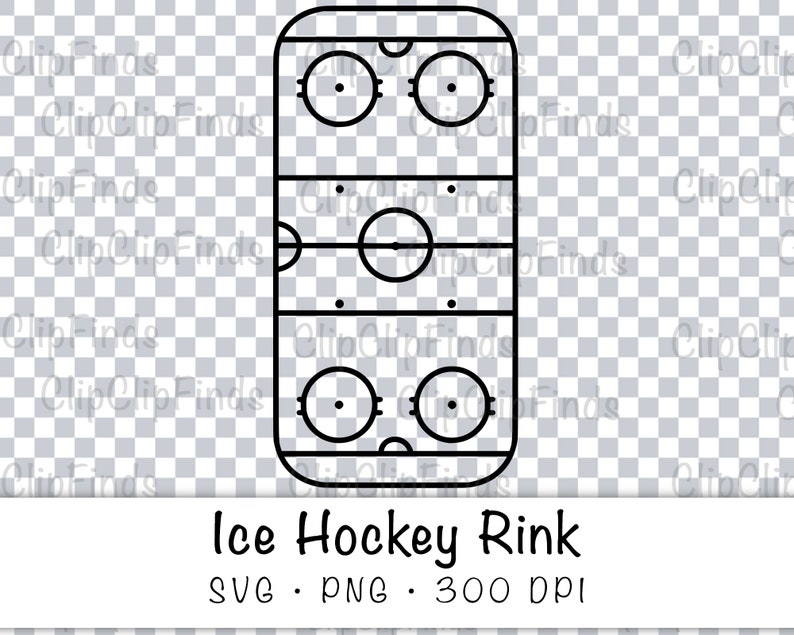 Ice Hockey Rink SVG Vector File and PNG Transparent Background | Etsy